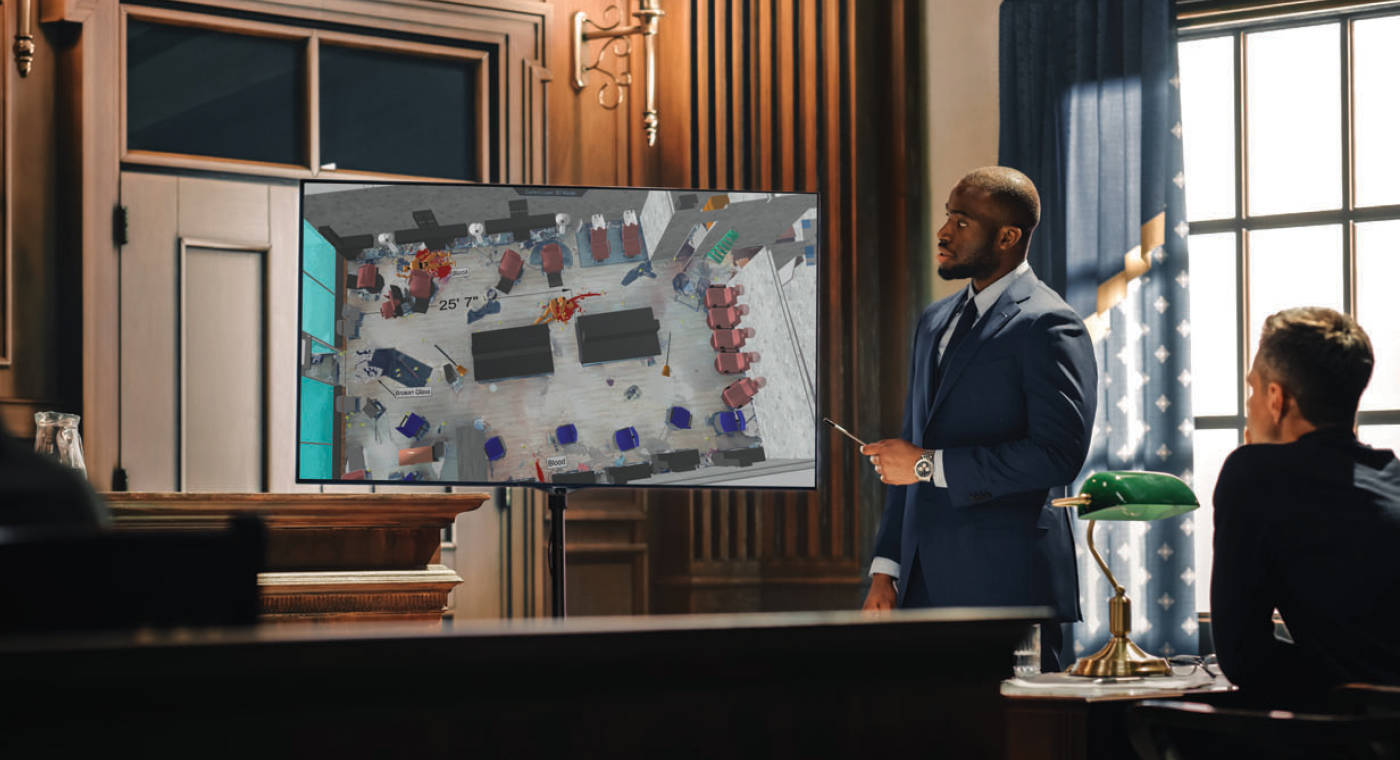 How 3D scan data and 360° imaging transforms attorney courtroom | FARO